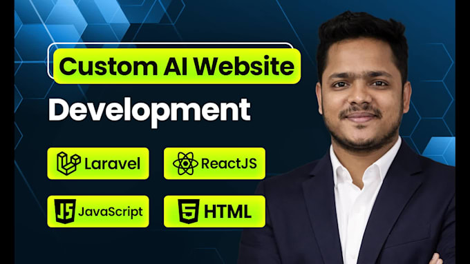 Do custom ai website development as full stack developer, front end ...